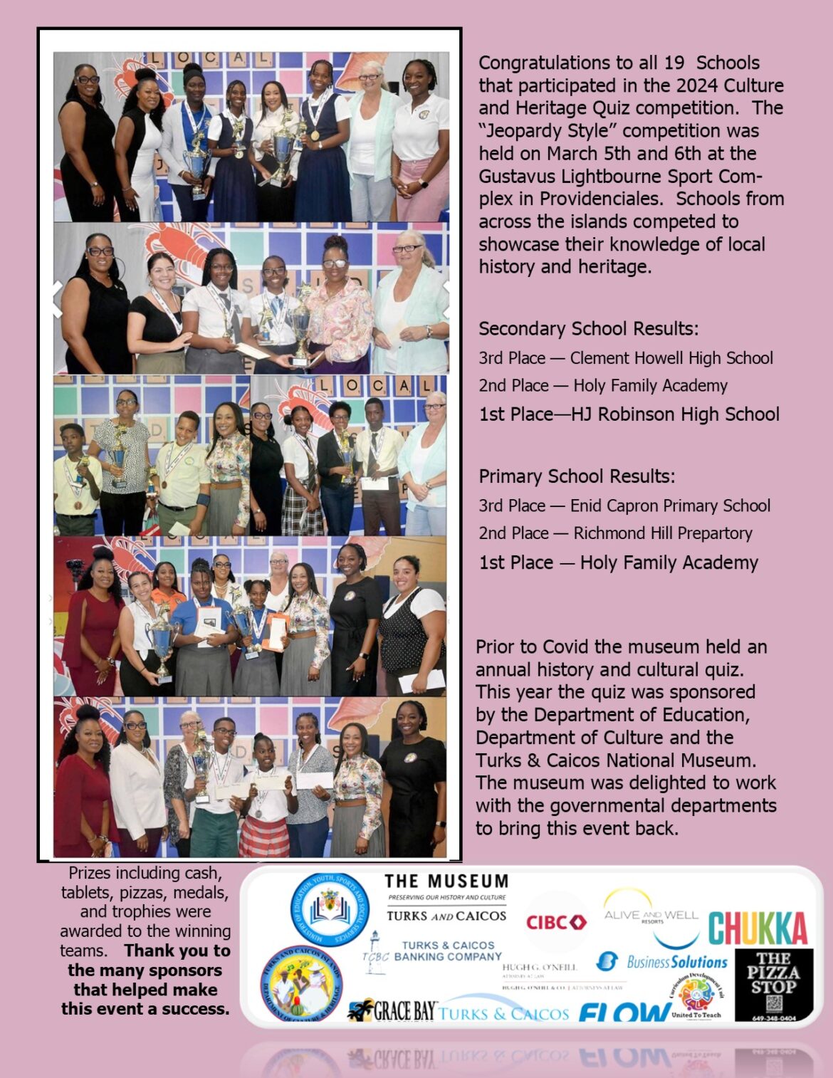 History, Culture, Heritage Quiz Returns 2024 – Turks and Caicos Museum